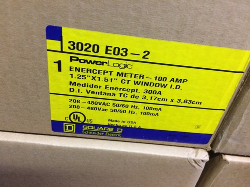 Square D Powerlogic Enercept Meter 3020 EO3-2 100 amp | eBay