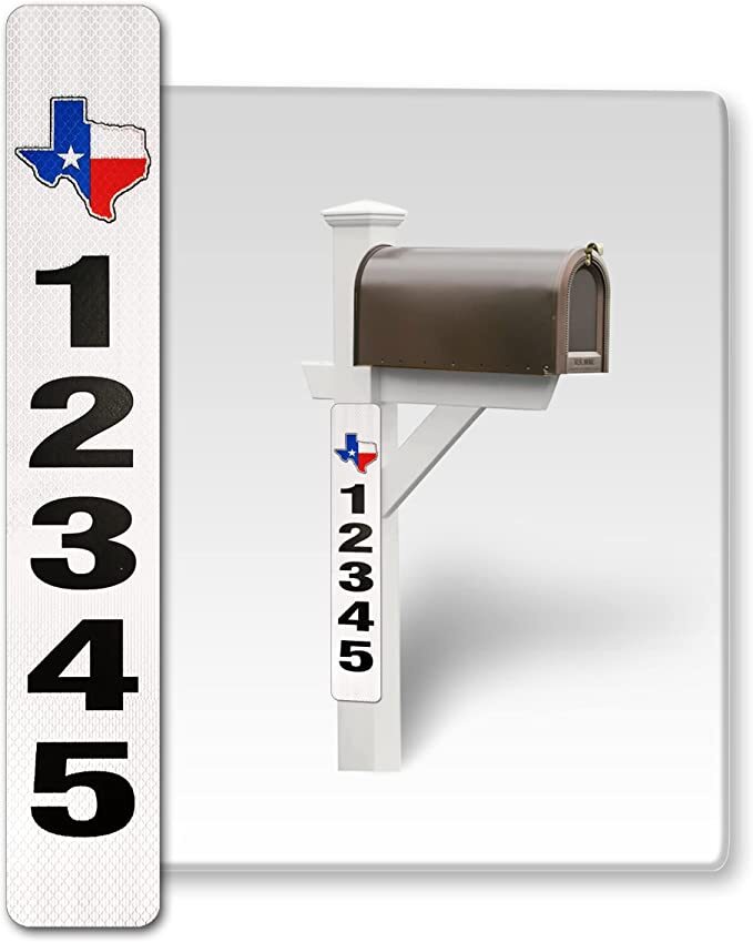 Super Reflective Vertical Address Stickers for House, Mailbox, etc | eBay