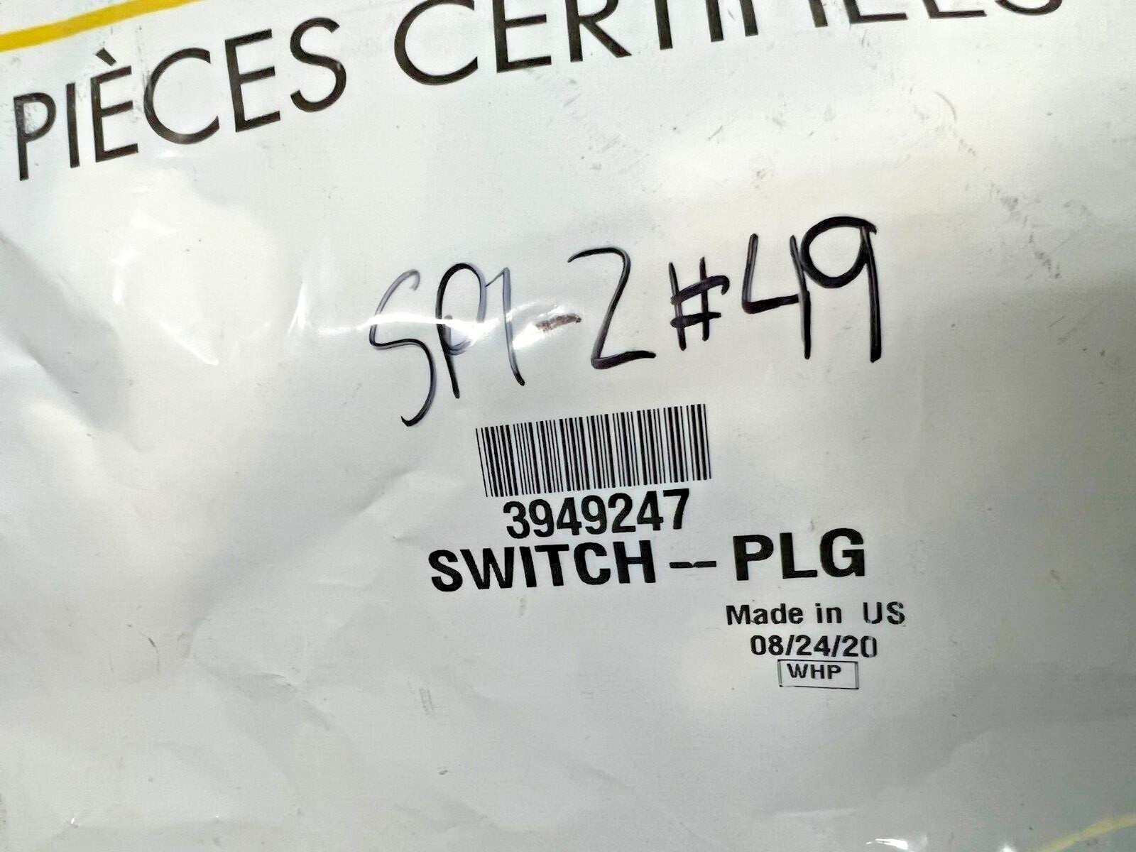 Genuine OEM Whirlpool Washer Lid Switch 3949247 | eBay
