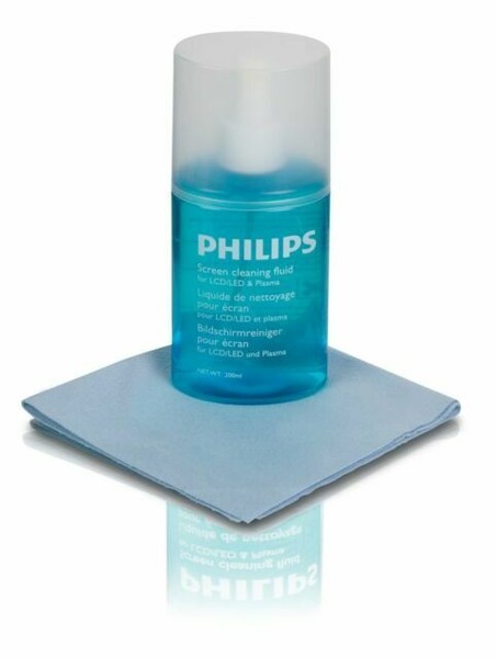 Philips 200ml Cleaning Fluid With Cloth for TV Laptop PC Screens for ...