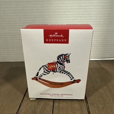 Hallmark 2022 Special Edition Zebra Rocking Horse Memories Keepsake ...