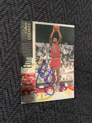 Signed NBA Basketball Trading Card Autographed Calbert Cheaney | eBay