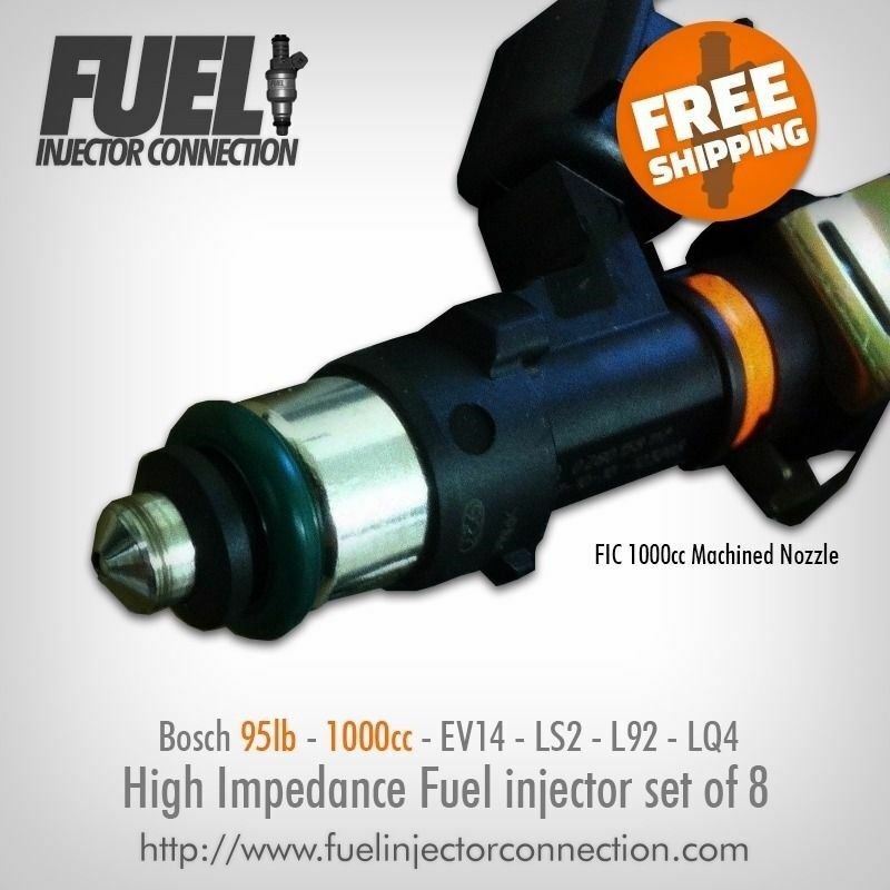 FIC 95lb 1000cc High Impedance set of 8 Fuel Injectors for LS2 - L92 ...