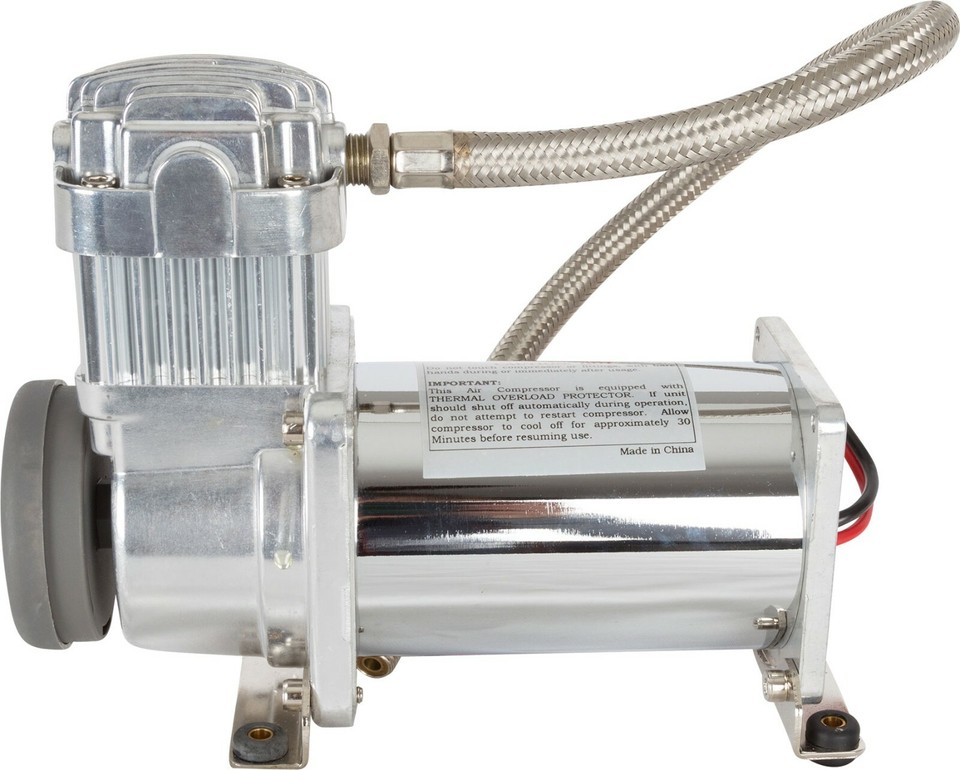 VIAIR 325C Chrome Air Compressor for Train Horns & Tire Inflation - 12V ...