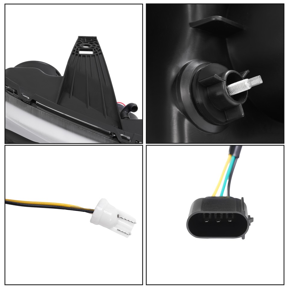 For Jeep Grand Cherokee 2011 2012 2013 LED DRL Projector Headlights # ...