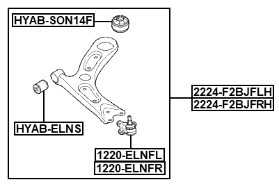 Right Lower Front Arm Fits Kia 54501F2AA0 | eBay