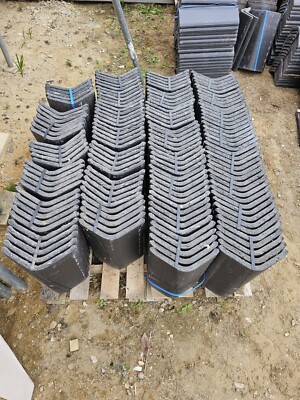 Sandtoft Dark Grey Ridge Concrete Tiles New Generation Multi Angle ...