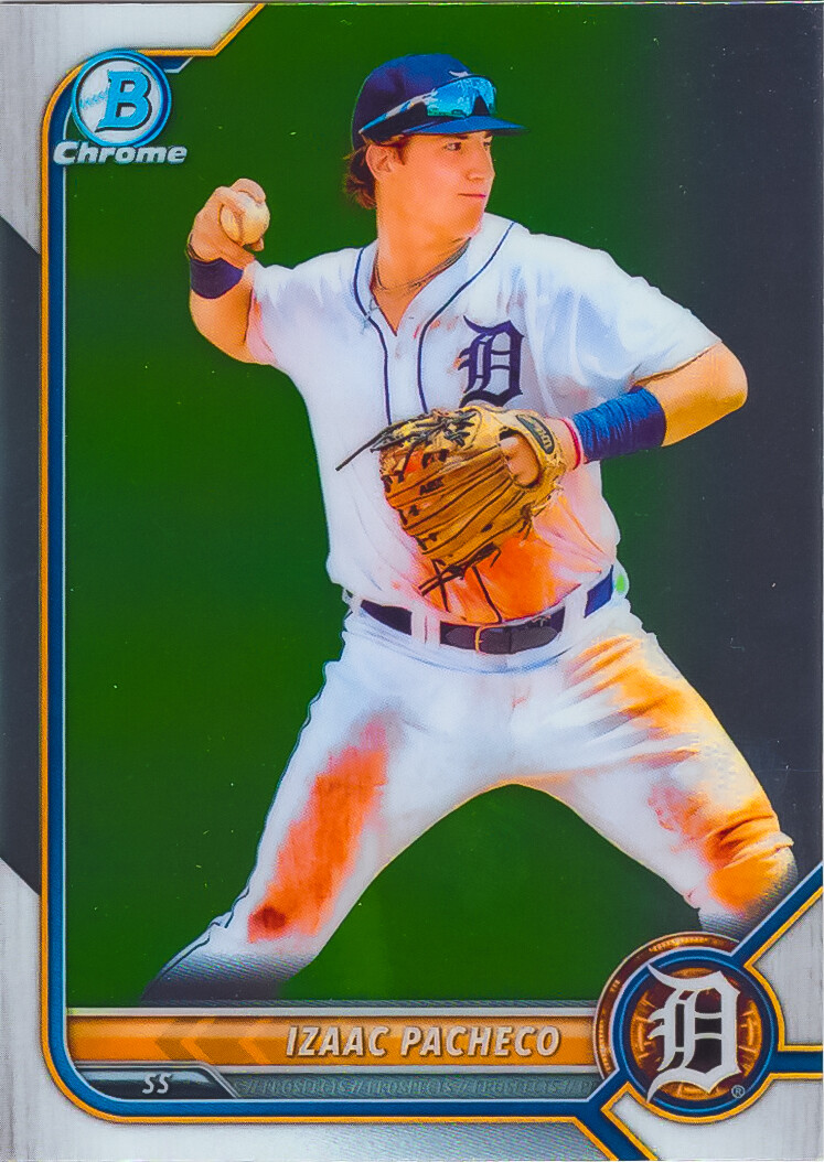 Izaac Pacheco 2022 Bowman Chrome Prospects Baseball Card #BCP-106 ...