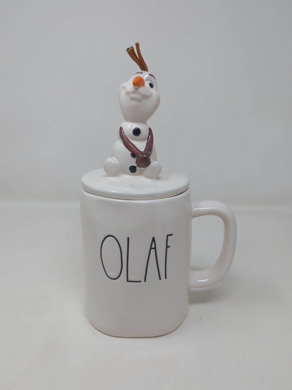 Rae Dunn Disney OLAF Mug With Topper Frozen | eBay