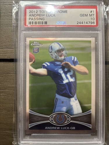 2012 Andrew Luck PSA 10 Topps chrome rookie | eBay