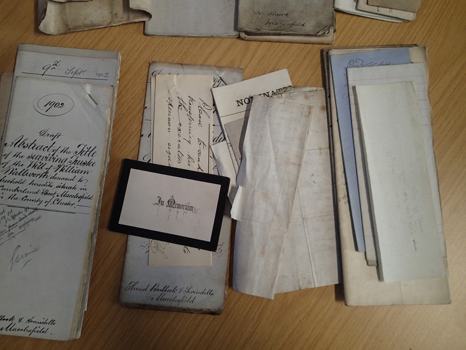 3. 19th / 20th Century Ephemera , legal documents , Macclesfield names ...