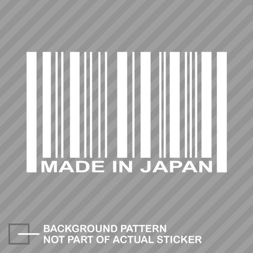 Made in Japan Barcode Sticker Die Cut Decal | eBay