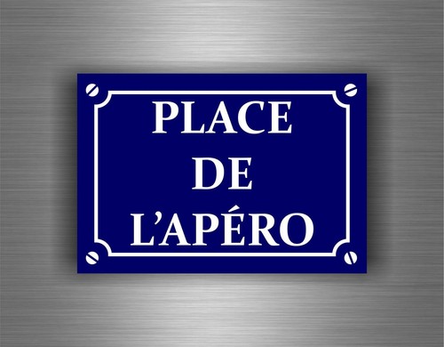 Place de l'apero Place Wall Bistro Street Plate Decoration Sticker ...