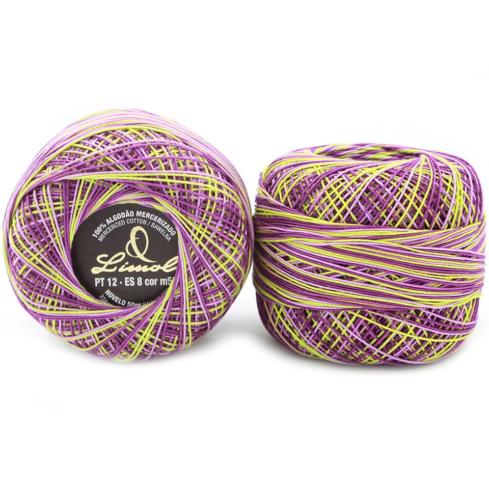 Limol Size 12 Multicolor 50 Grs 100% Mercerized Crochet Thread Cotton ...