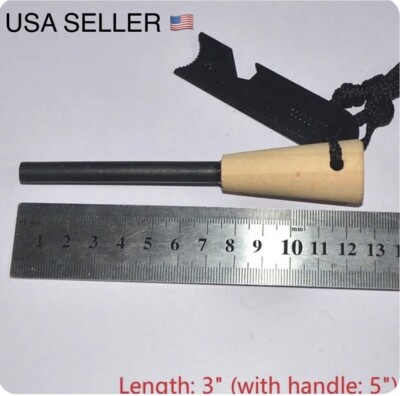 10x Ferrocerium Rod 5" x5/16” Fire Starter w/Handle and Steel Scraper ...