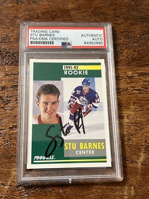 Stu Barnes IP Signed Pinnacle RC Card Psa Dna Coa Slab Jets Autographed ...