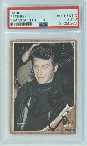 Pete Best The Beatles Original Drummer Signed Trading Card PSA DNA COA ...