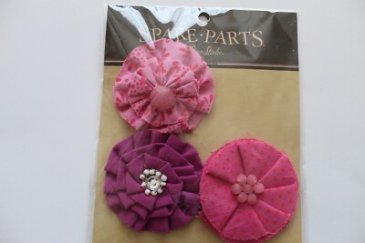 The Paper Studio - Spare Parts Bright Pink 3 Designer Canvas Flowers | eBay
