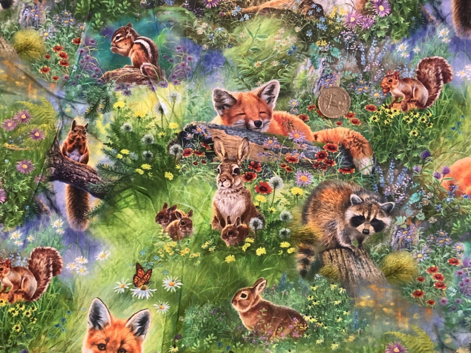 North American Wildlife fabric, 30 inches | eBay