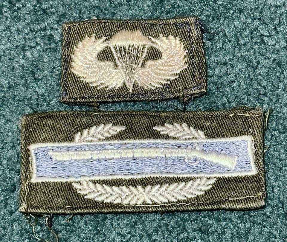 Original Vietnam Era Color CIB Combat Infantry Badge & Jump Wing ...