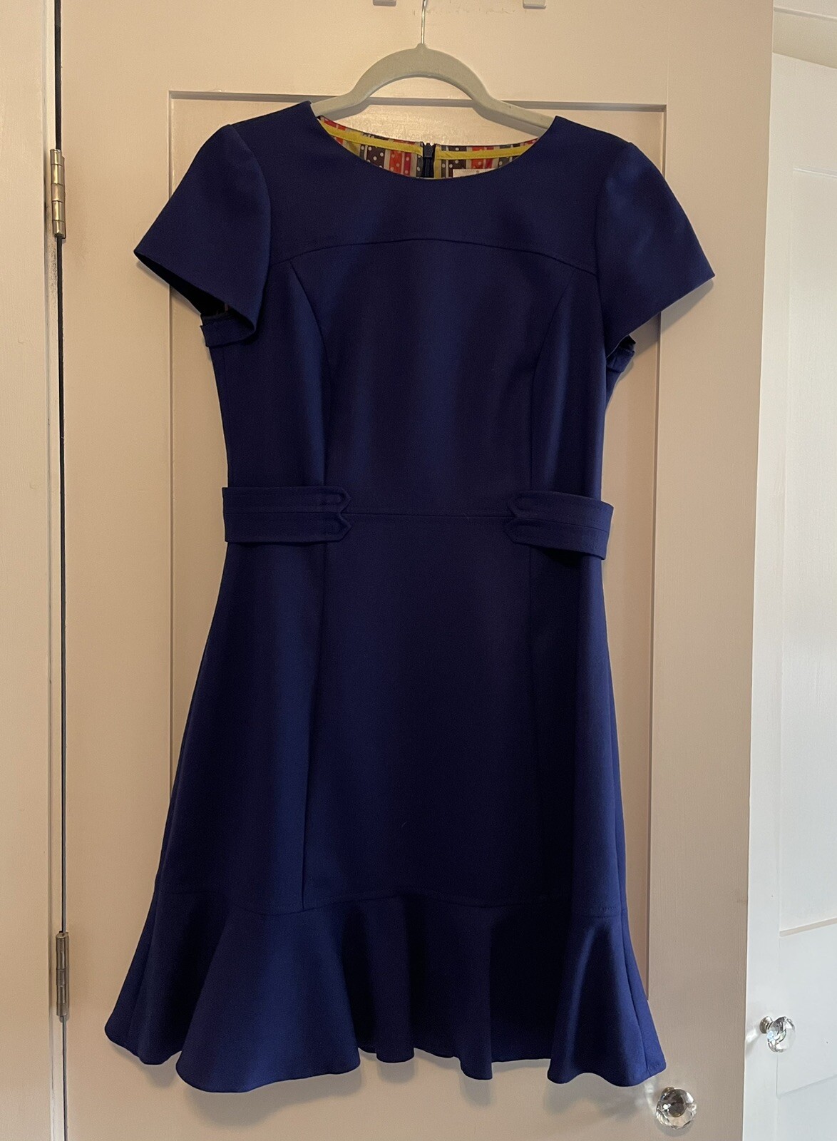 Boden Cobalt Blue Wool Dress with Tulip Hem-Size 6 - Gem