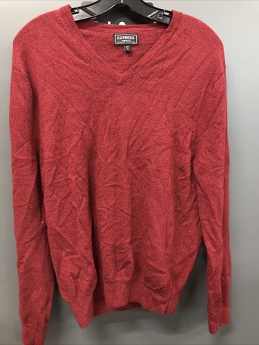 Express Modern Fit Men's Large Red V-Neck Sweater | eBay