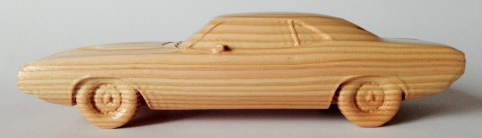 1:16 Wood Muscle Car – Classic American Coupe Scale Model – Collectible ...