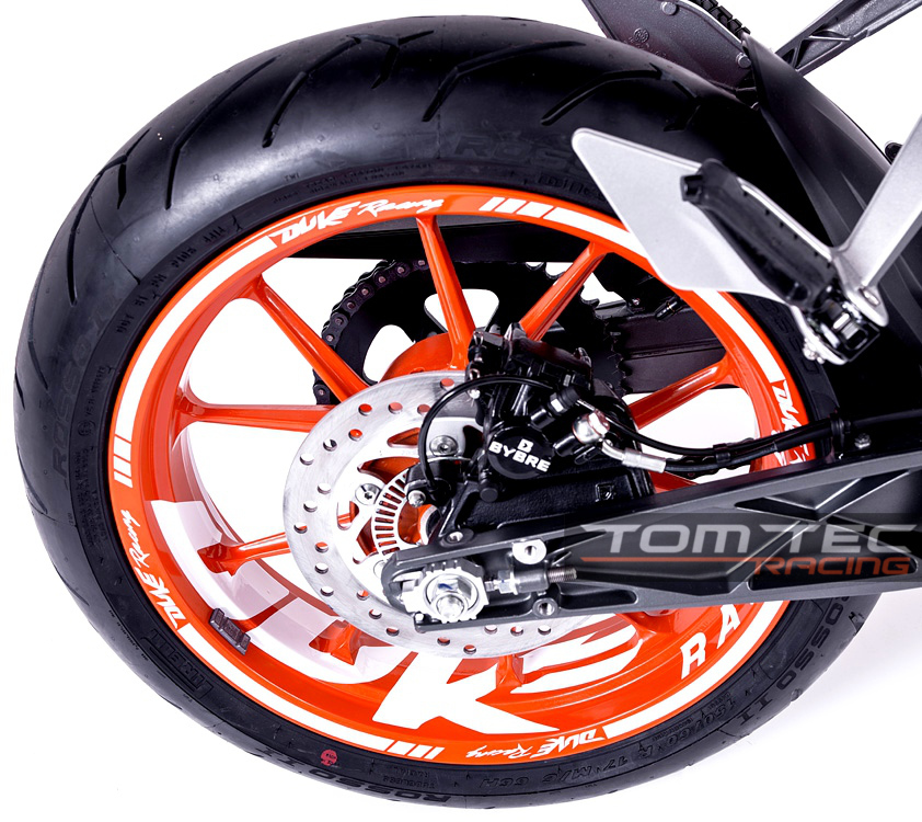 Wheel Sticker KTM Duke RC 125 200 250 390 Nr.4 Rim Stripes Decal TOMTEC ...