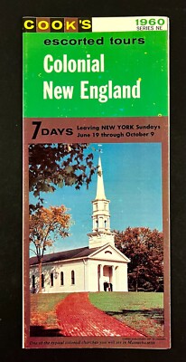 1960 Cook's Escorted Colonial New England Bus Tours Vintage Travel ...