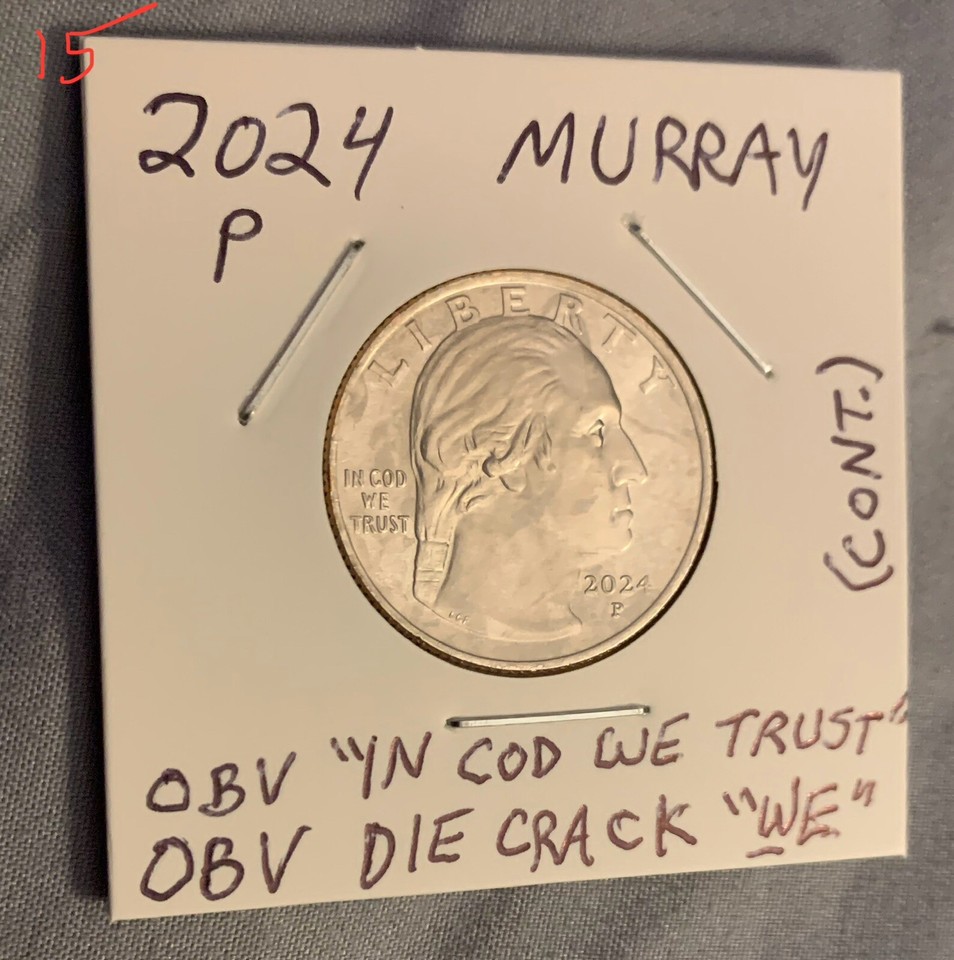 RARE 2024 P Murray "Hope" Quarter ERRORS: "In Cod We Trust" | eBay