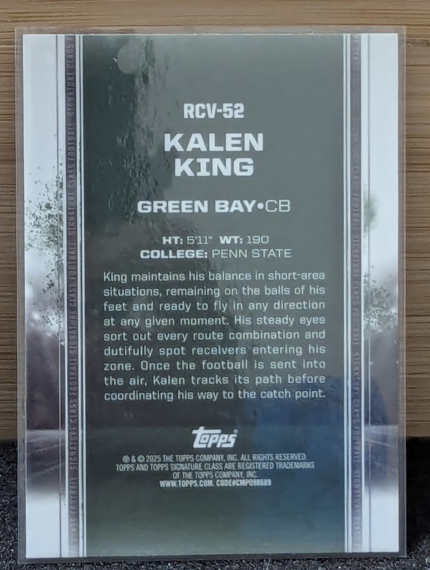 2024 Topps Signature Class - Rookie Kalen King #112 Green/150 (COLOR ...