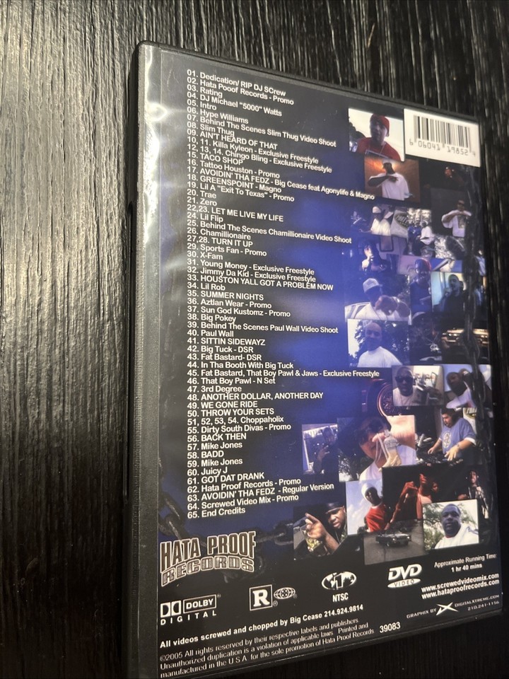 RARE • DVD “HataProof 7” CHOPPED SCREWED VIDEOS slim thug lil wayne ugk ...