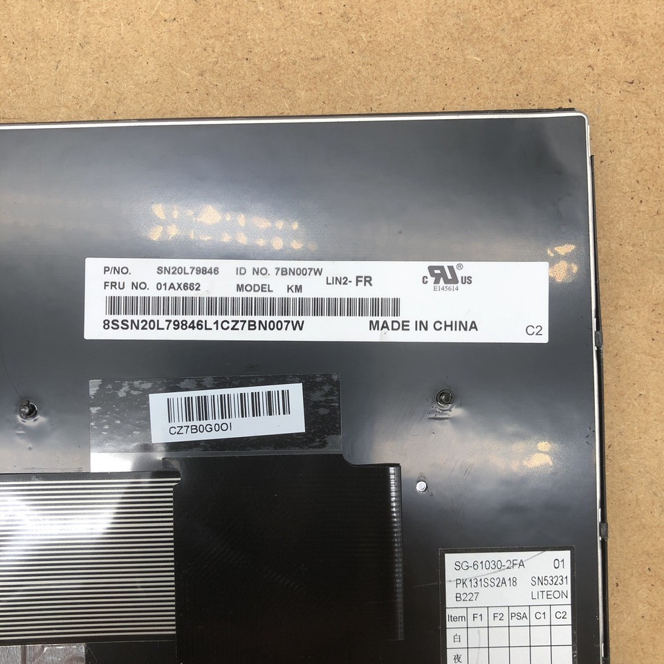 Azerty Keyboard - Lenovo L570 | eBay