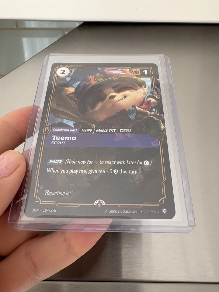 Teemo Scout Champion Unit 197/298 First Promo Riftbound English League ...