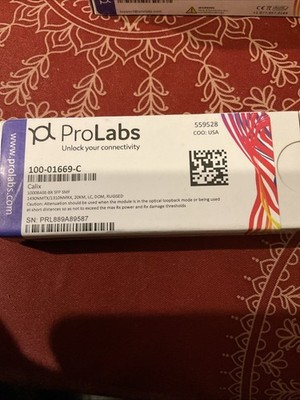 ProLabs 100-01669-C Calix 1000BASE-BX SFP SMF Transceiver 559528 | eBay