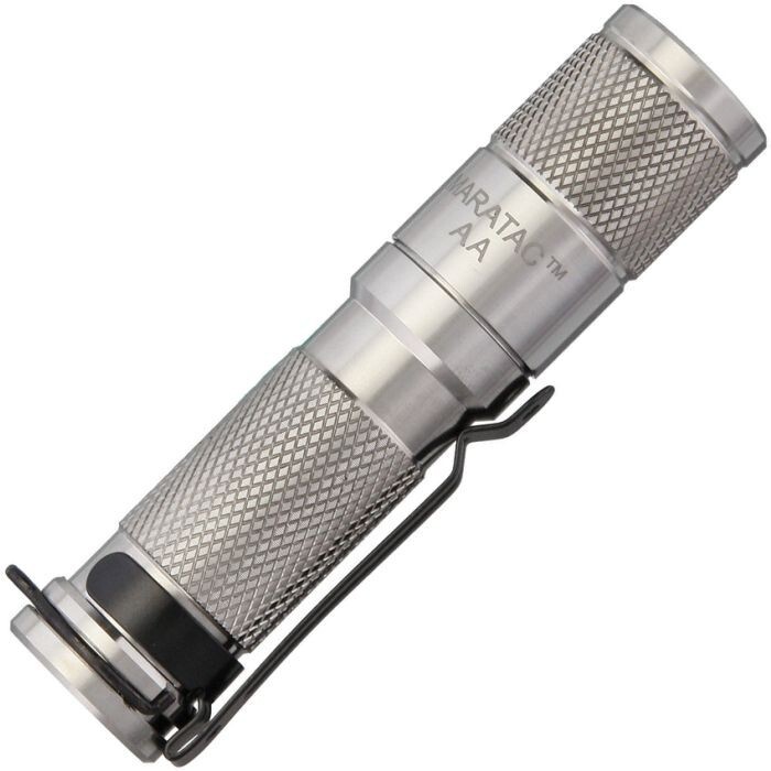 Maratac AA Flashlight One Piece Gray Titanium Construction Impact ...