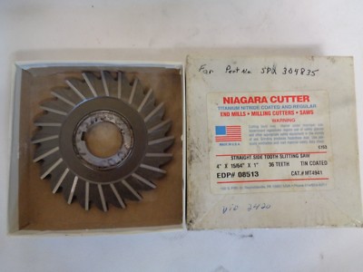 NIAGARA CUTTER STRAIGHT SIDE TOOTH 4"X 15/64 X 1" 24 TEETH LIGHTLY USED ...