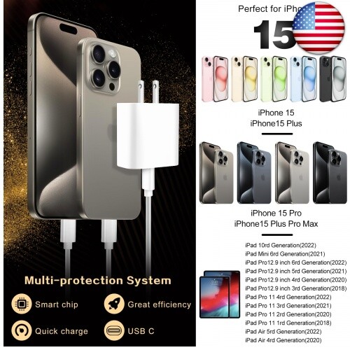 Fast Charger for iPhone 15 Charger Fast Charging,iPhone 15 Pro Charger ...