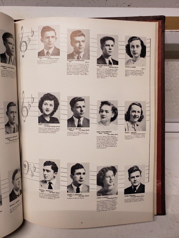 1947 Ithaca High School Yearbook - Ithaca New York - original hard ...