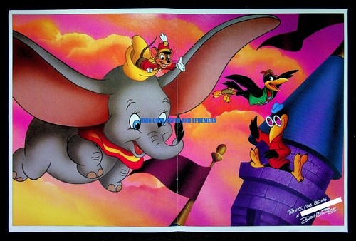 Dumbo Timothy Mouse Crows Don Williams Disney Print Magazine Page | eBay
