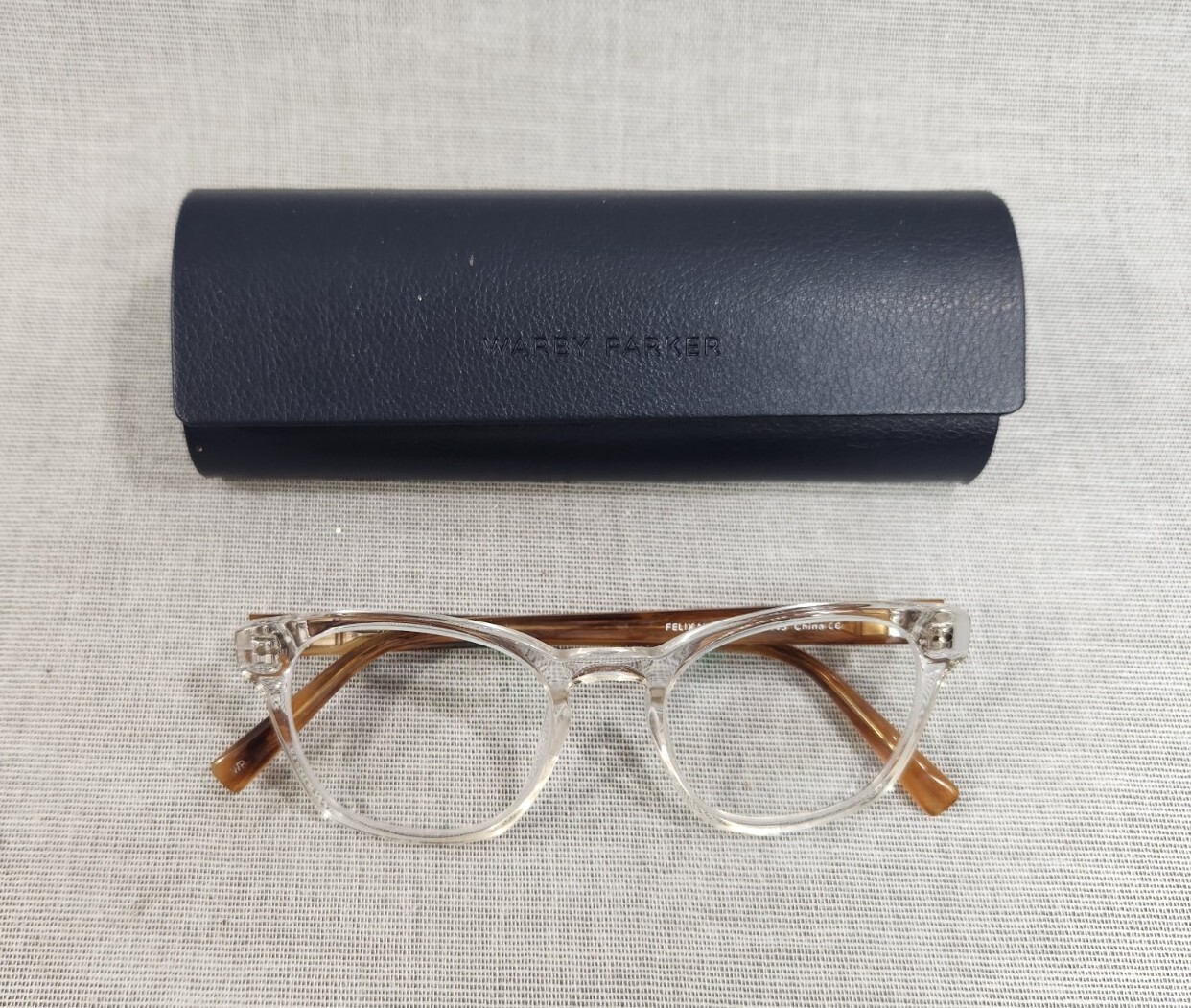 Warby Parker Felix M 506 Clear/Brown Eyeglasses Glasses Frames Only 49 ...