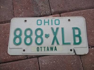 OHIO license plate # 888 - XLB | eBay