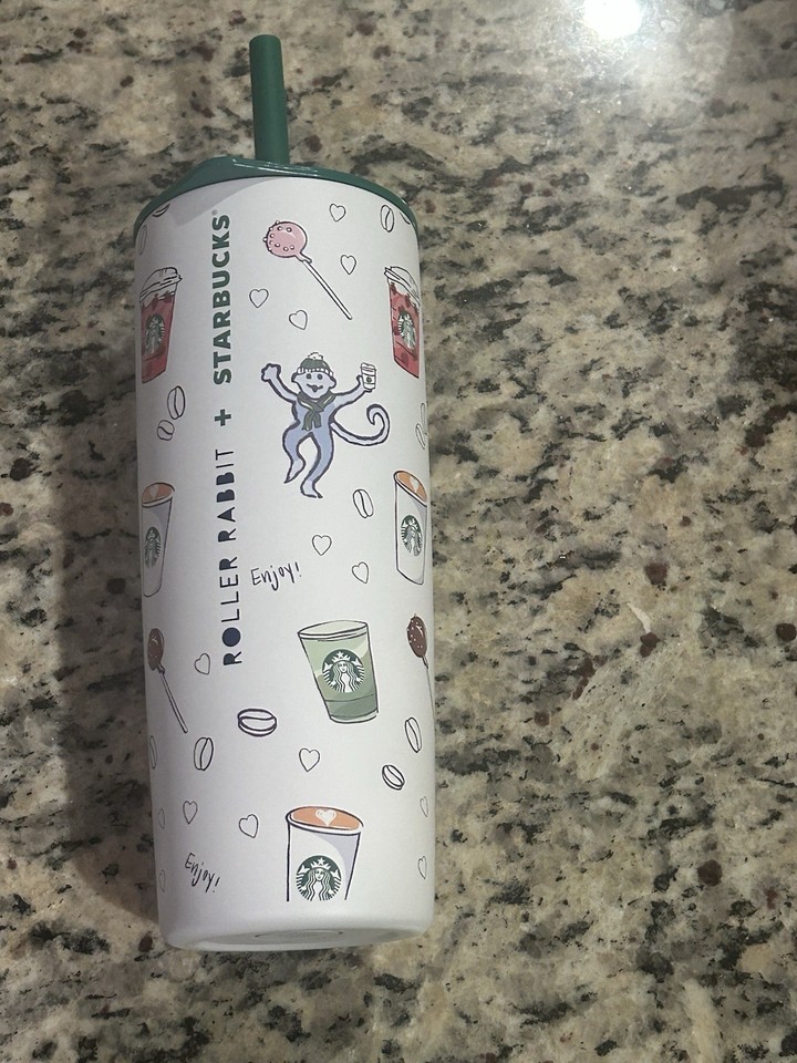 Starbucks X Roller Rabbit Stainless Steel Tumbler Cup Holiday Christmas ...