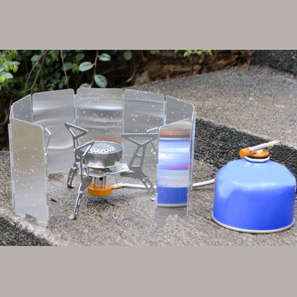 Portable 9 Plates Folding Windshield for Outdoor For Camping Cooking ...