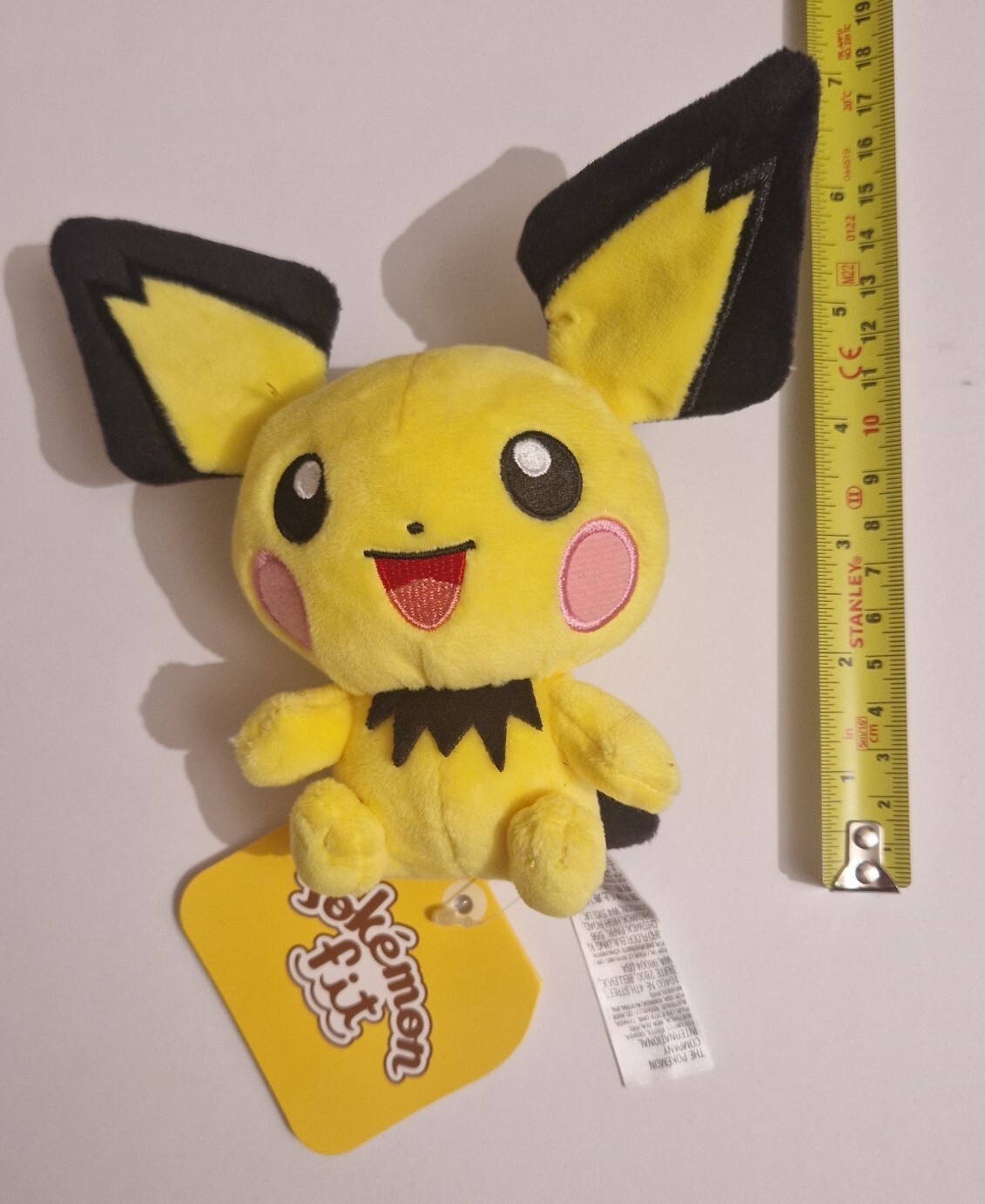 #172 PICHU PLUSH Official Pokemon Center Japan Exclusive Fit Sitting ...
