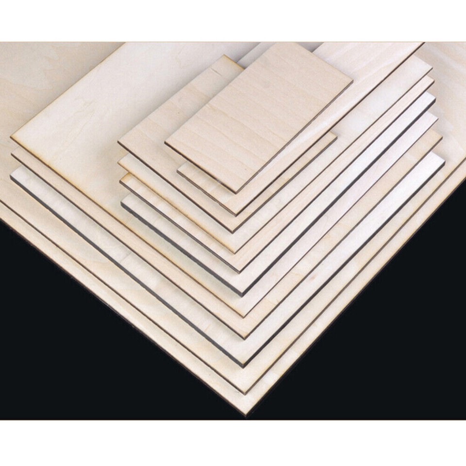 5Pcs Natural Basswood Wood Sheets ply Plate Board Woodworking Timber ...