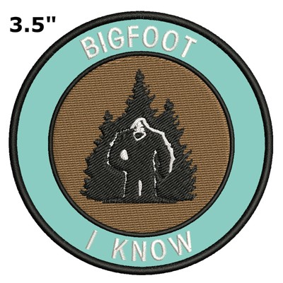 Bigfoot Patch Sasquatch in Forest Embroidered Iron-On Applique Myth ...