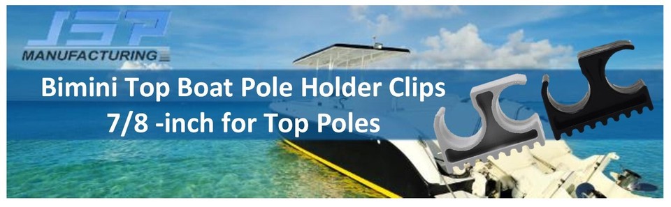 Black Bimini Top Boat Pole Clips Holder for 7/8-inch Bimini Top Poles ...