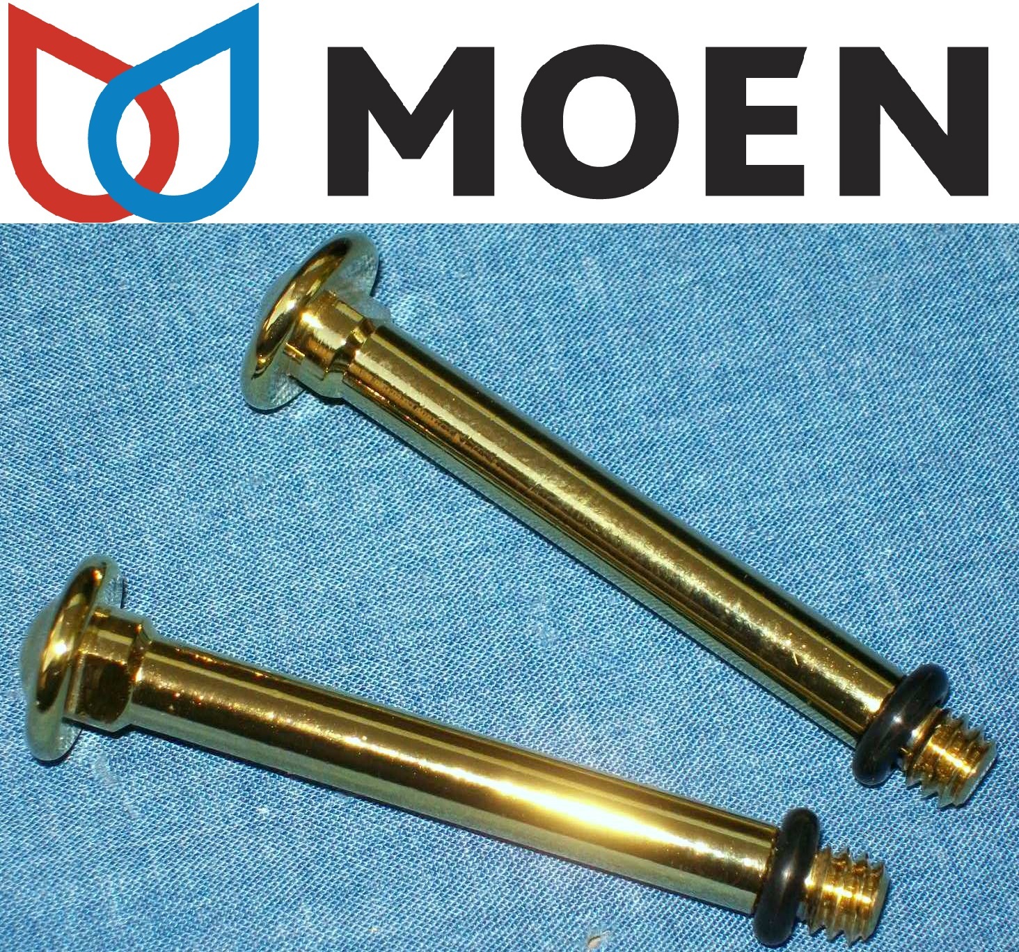 2 Moen Polished Brass Small Lever Handle Insert Monticello Kitchen ...