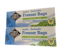 First Street Jumbo 2-gallon Reclosable Freezer Bags With Snap and Seal ...